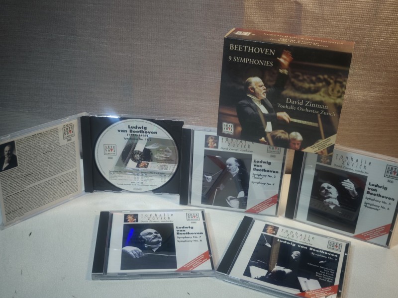 BEETHOVEN 9 SYMPHONIES BOX SET 5 CD BOKS ZINMAN (1999)