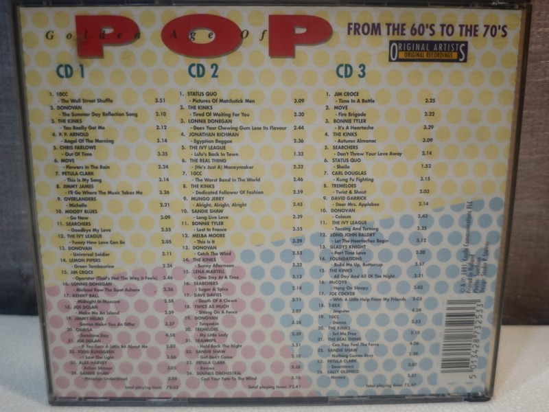 VA - GOLDEN AGE OF POP ENGLESKO IZDANJE 3 CD 1993