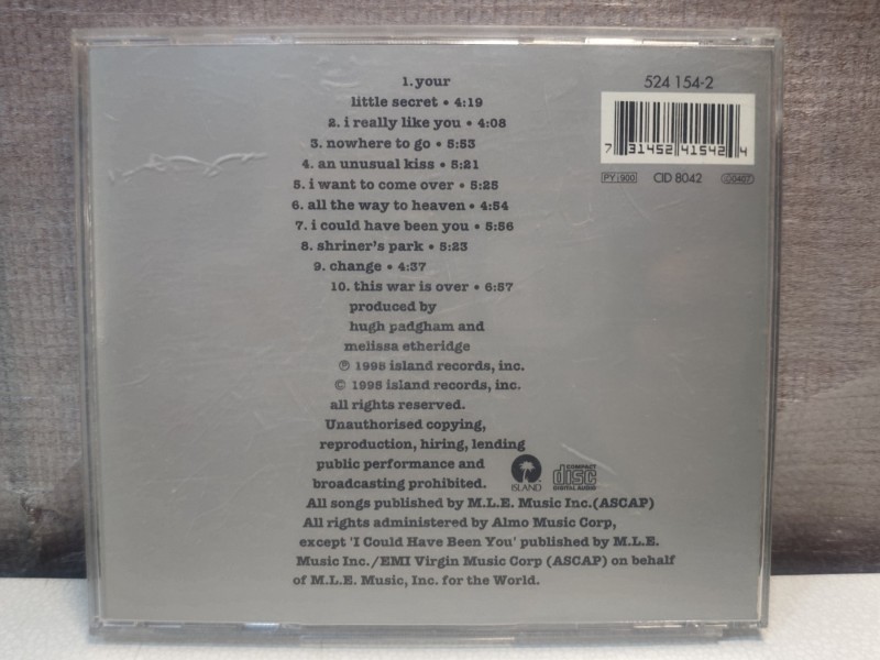 MELISSA ETHERIDGE - YOUR LITTLE SECRET (1995) CD