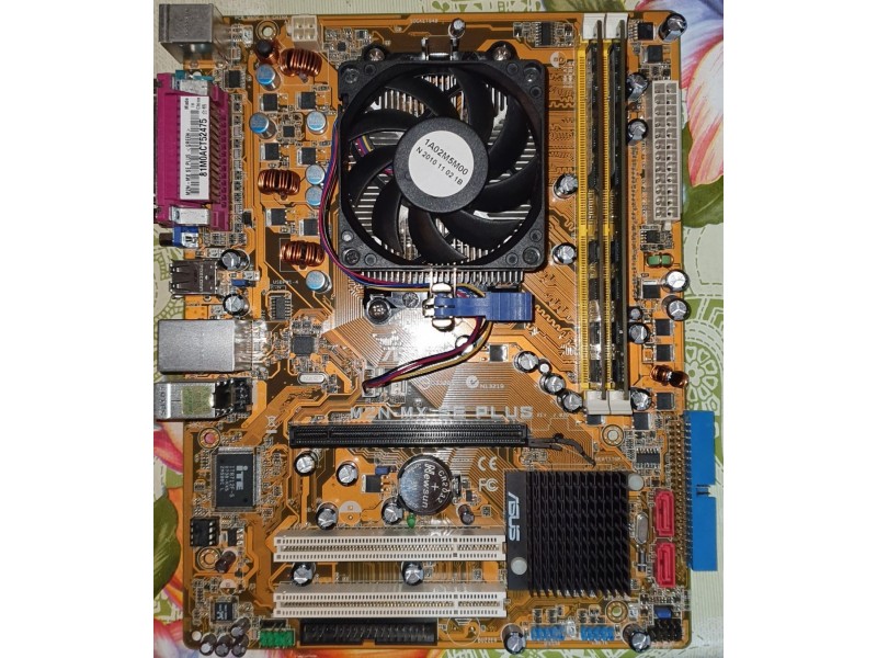 Asus maticna + procesor + ram + kablovi