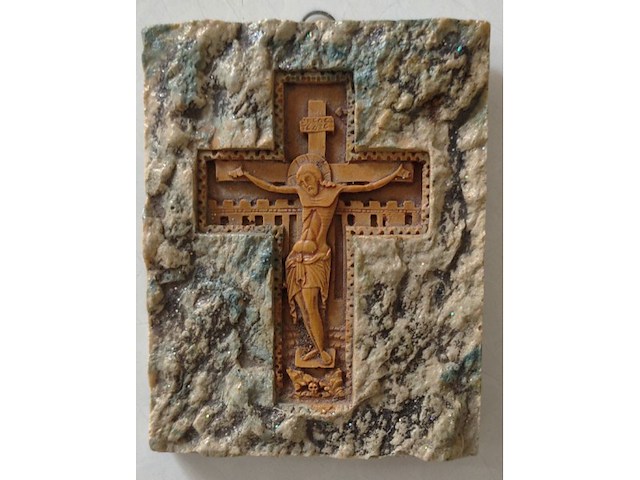 Zidna Ikona Raspeće Hristovo 9x7cm  Prodajem lepu zidnu