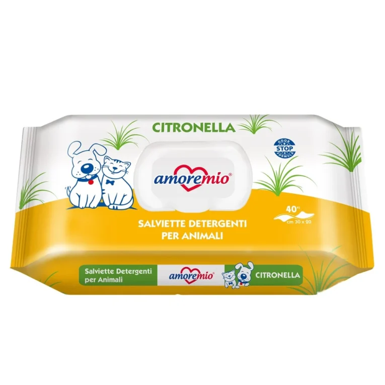 Amore Mio vlažne maramice Limunska trava (citronela) za pse – 40 kom