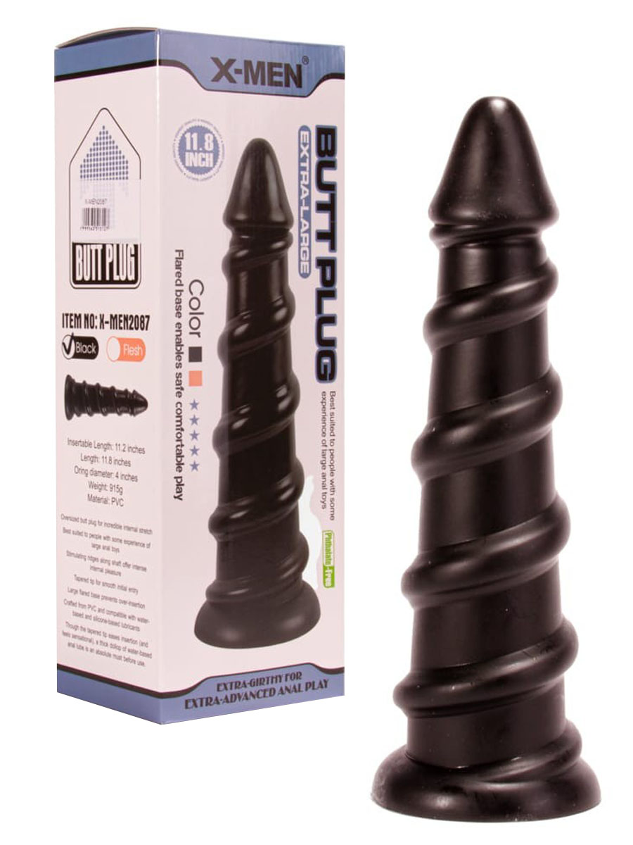 11.8″ Butt Plug Black