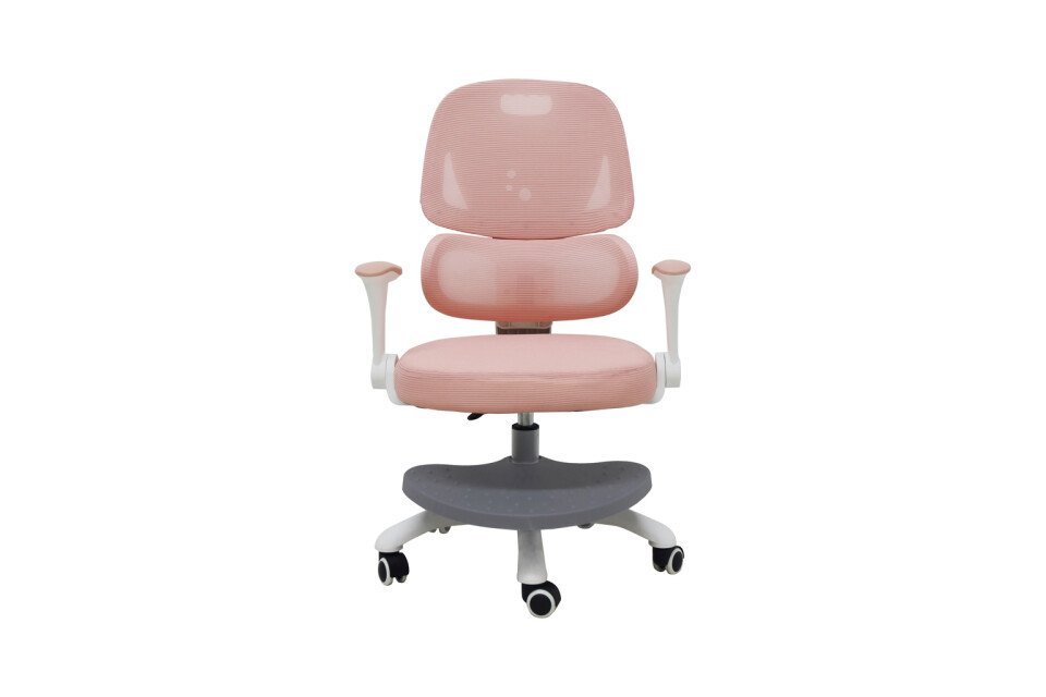 Dečija kancelarijska stolica, ergonomska, podesiva, okretna, roze Bestseler