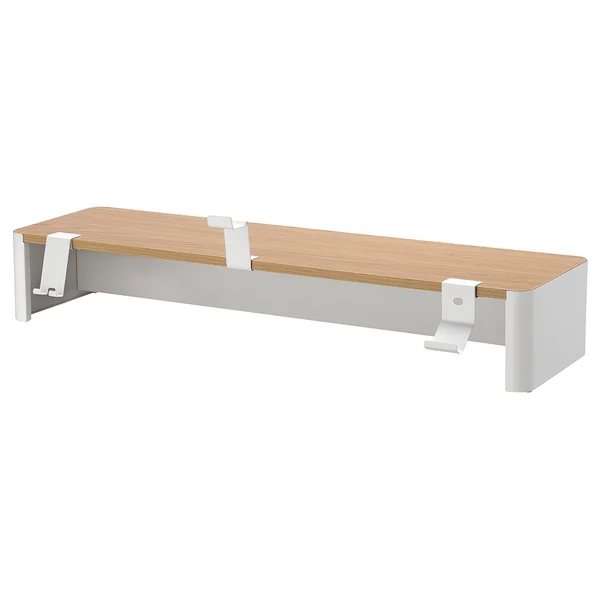 Postolje za gejmerski monitor, bela, 98x27x16 cm