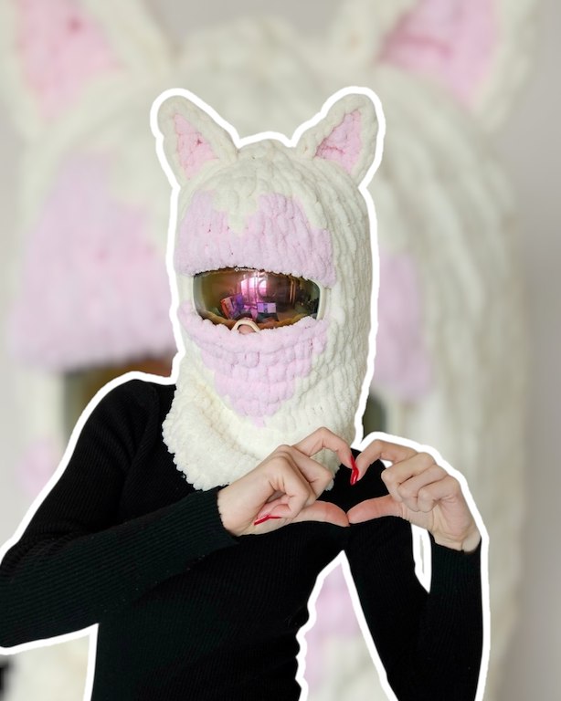 Valentine's Cat Ski kapa Ski maska Fantomka za skijanje Navlaka za ski kacigu