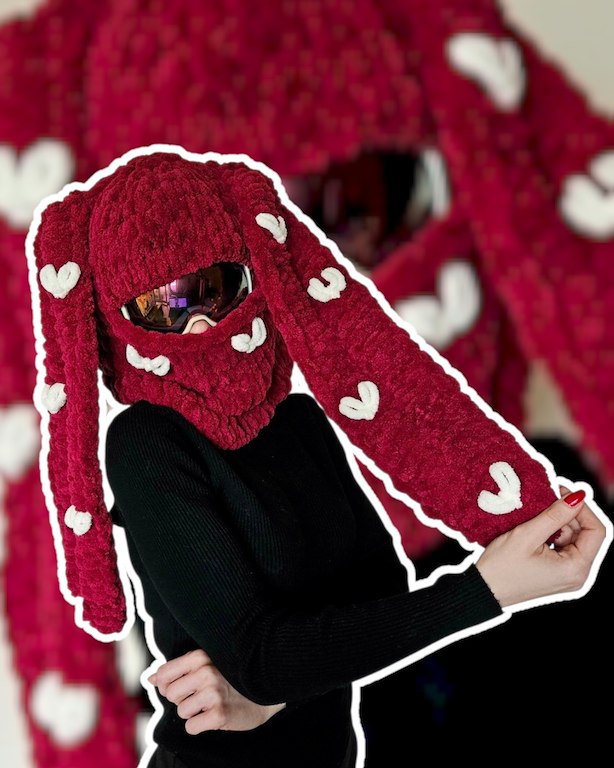 Valentine's Bunny Ski kapa Ski fantomka Ski balaclava