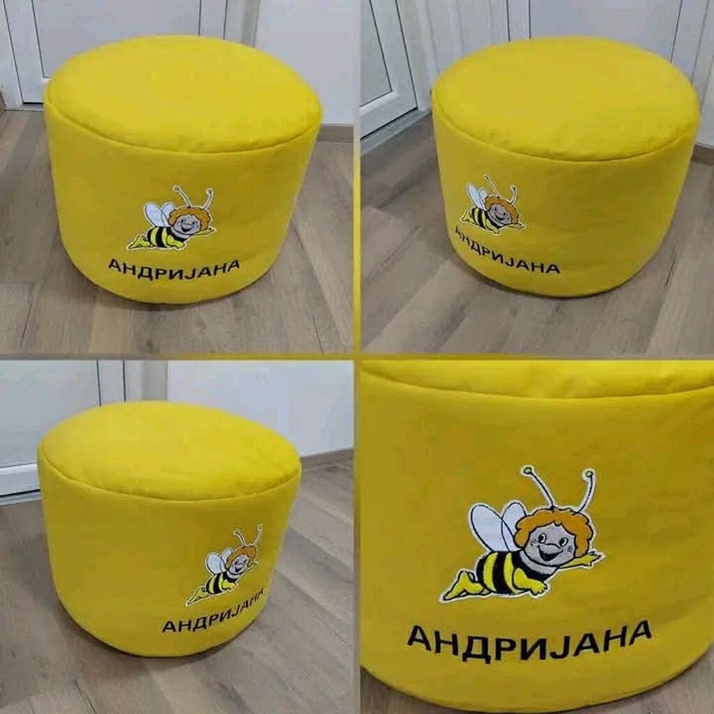 Kvalitetan tabure prečnik 50 cm sa vezom imena i amblema. Može se