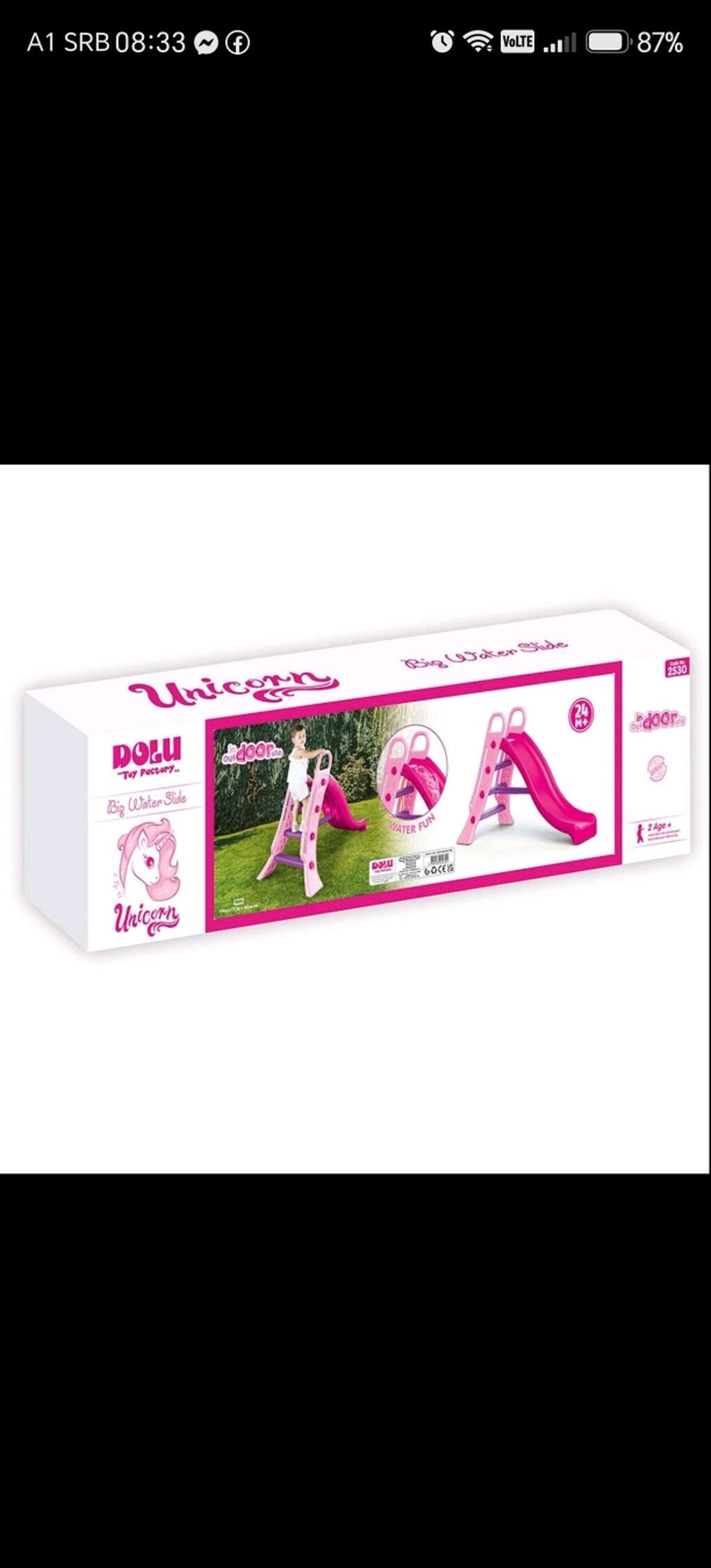 Dolu Tobogan unicorn 025302 Ovaj veliki, stabilan i veseli tobogan sa