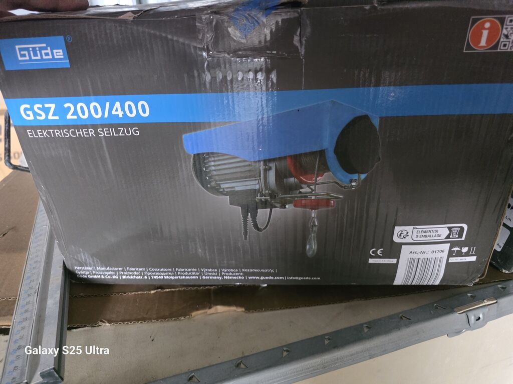 Güde GSZ 200/400 – električni vitlo (električni dizalni čekrk) -