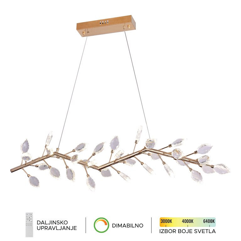 LED VISEĆA LAMPA 32W KP5001-32V GD 3000K-6400K
