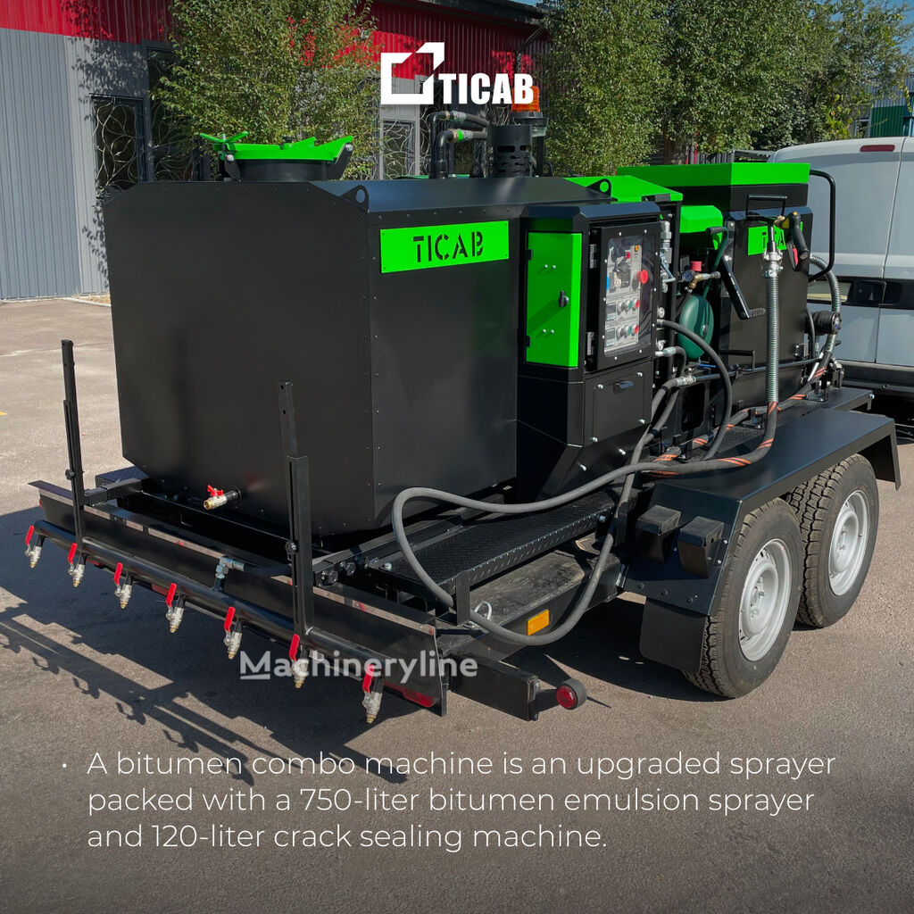 Nova TICAB Manufacturer Combo — Bitumen Distributor & Crack Sealer 2-in-1 prikolica za rasipanje asfalta