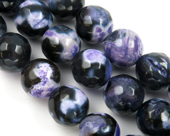 KAM10_Ahat 10mm – Violet Fire Facetovan (6kom)