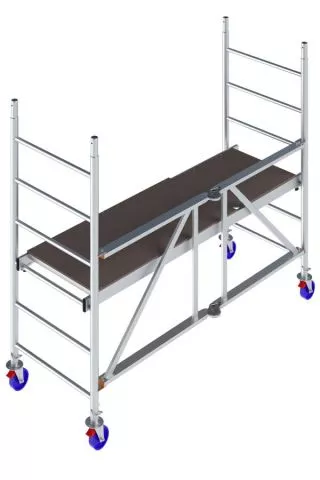 ALU SKLOPIVA POKRETNA SKELA KRAUSE - MONTO - PROTEC - XS ŠIRINA 2,00X0,60M, RV=2,90M