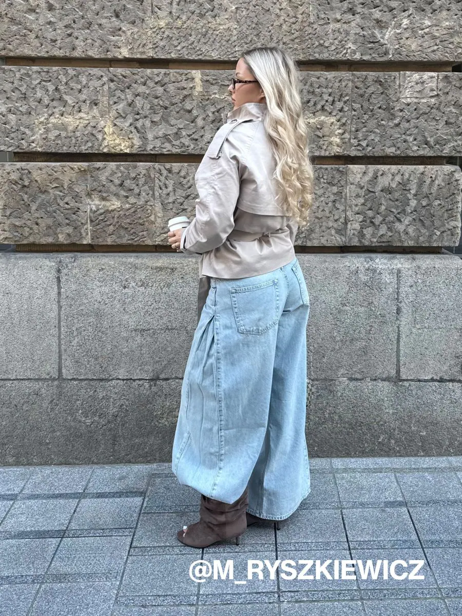 Farmerke wide leg sa niskim strukom
