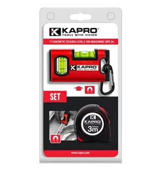 Kapro set K5093771 merna traka 3 m + magnetna libela 10 cm