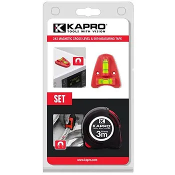 Kapro set K5093242 merna traka 3 m + magnetna ukrštena libela 242