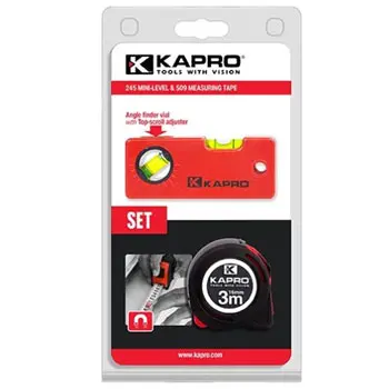 Kapro set K5093245 merna traka 3 m + mini libela 10 cm