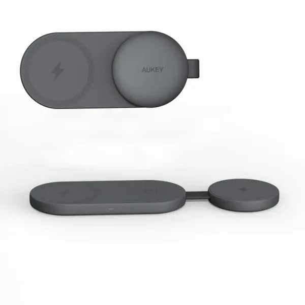 Bežični magnetni punjač za brzo punjenje AUKEY LC-MC314 3-u-1 Qi2.2 MagFusion C Pro