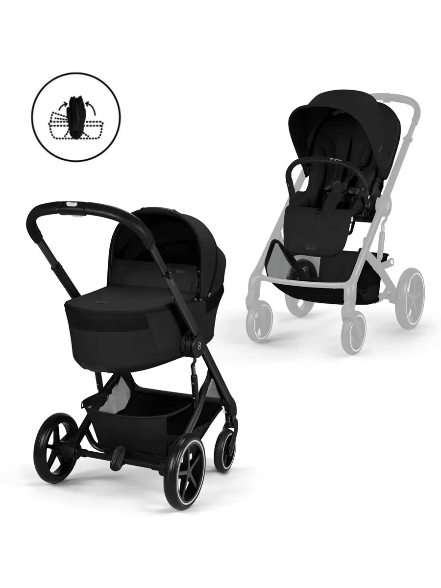 CYBEX DUO SISTEM BALIOS FOLD COT BLACK/MOON BLACK