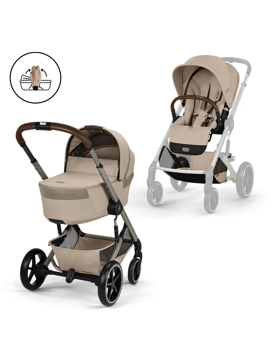 CYBEX DUO SISTEM BALIOS FOLD COT TAUPE/ALMOND BEIGE