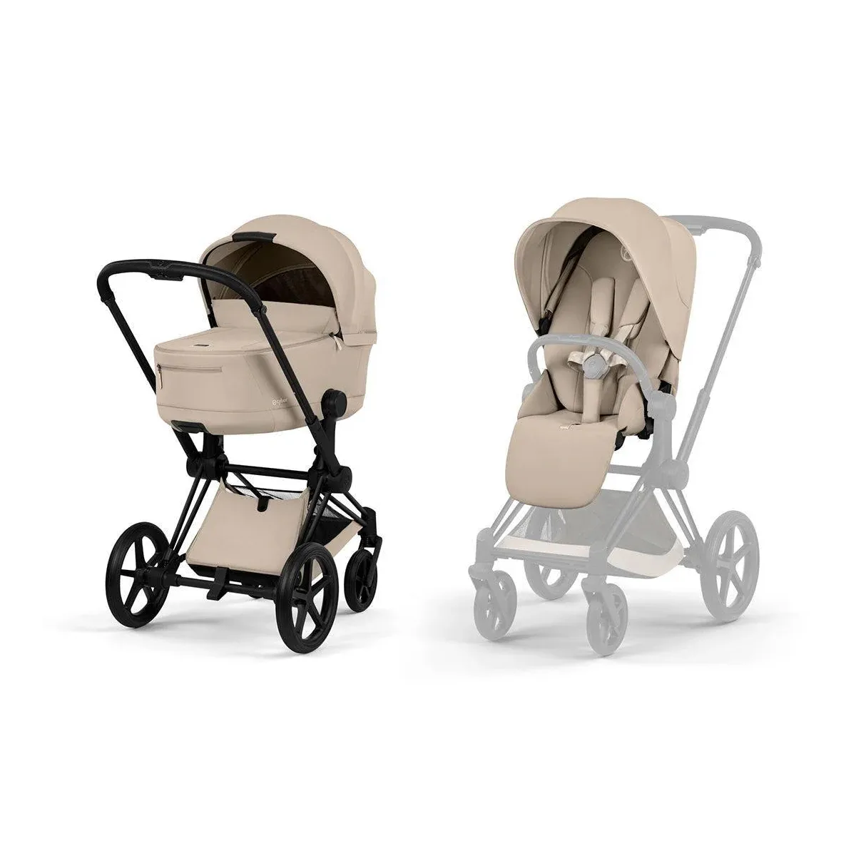 CYBEX DUO SISTEM PRIAM 2026 BLACK/COZY BEIGE