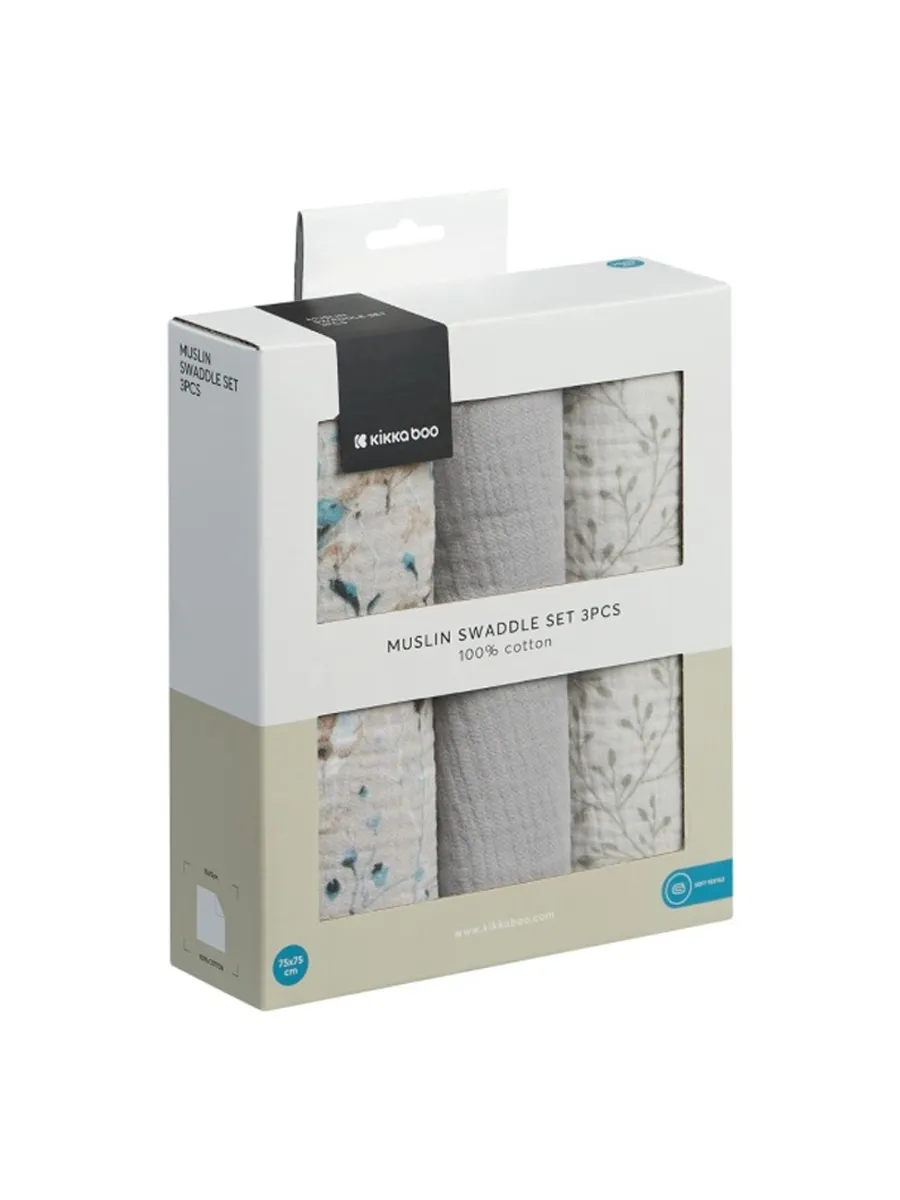 KIKKA BOO MUSLIN PELENE 75X75CM 3/1