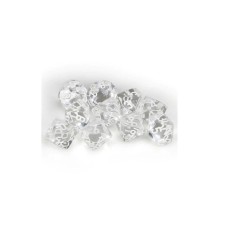 Chessex Kockice - Translucent - Clear & White (10)