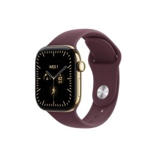 APPLE Watch Series 12 GPS + Cellular 46mm Radiant Gold Titanium Case with Burgundy Sport Band - M/L (MJGT4WF/A)