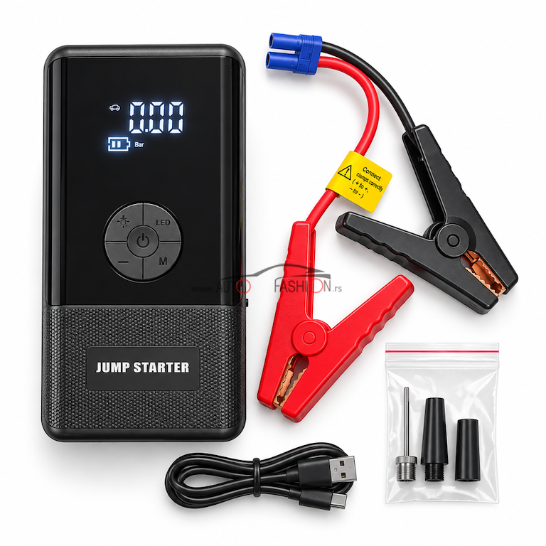 Jump starter + kompresor 6000Am