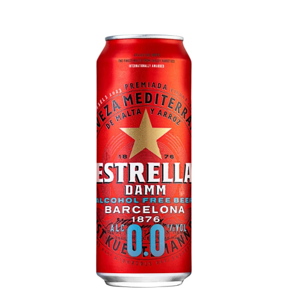 Pivo Estrella Damm Alcohol Free 0 % 0,5l limenka