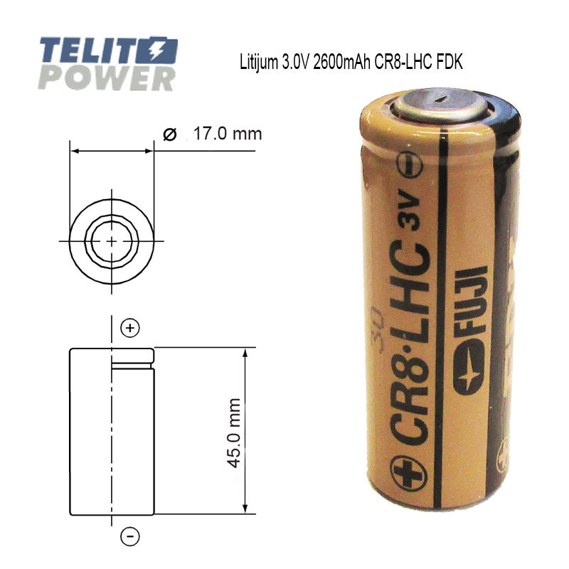 FUJI CR8-LHC 3V 3000mAh Litijumska Baterija (FDK)