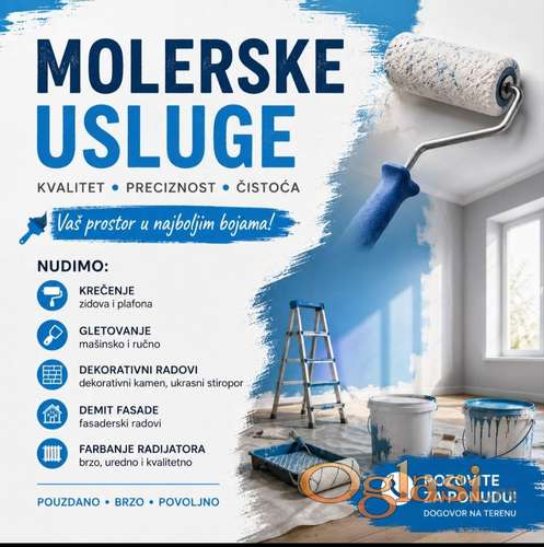 Moleri Novi Sad Krečenje, gletovanje