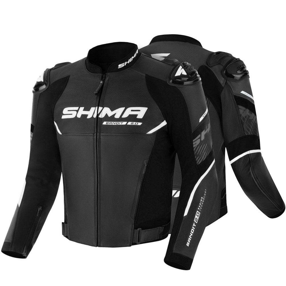 SHIMA KOZNA MOTO JAKNA BANDIT 2.0 CRNO BELA
