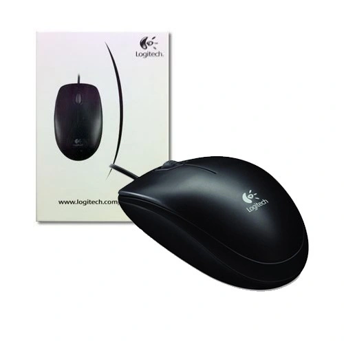 Miš LOGITECH B100, optical, 3 buttons, USB, OEM, black (910-003357)
