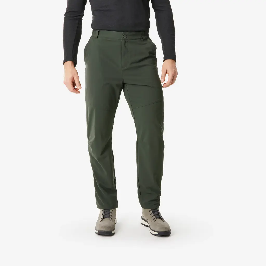 Pantalone za planinarenje NH100 tople i vodoodbojne muške - kaki