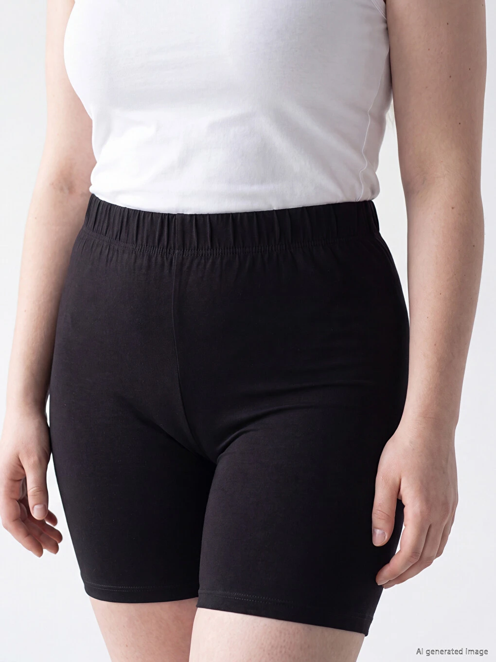 LCW Curve Plus Size Ženske Helanke-šorts Sa Elastičnim Strukom
