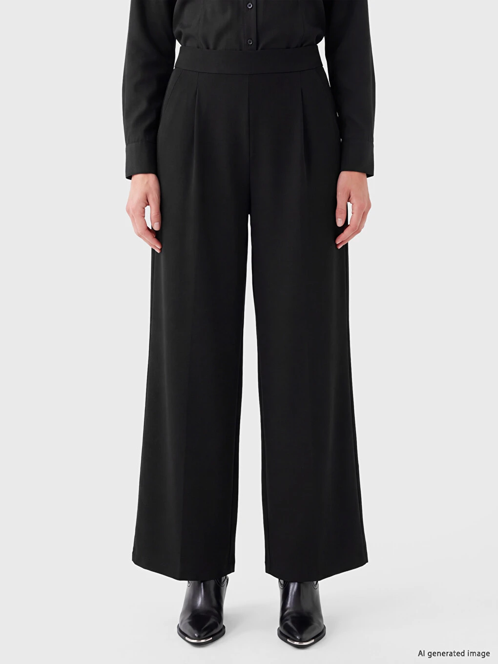 LCW Comfort Ženske Plisirane Pantalone Sa Elastičnim Strukom
