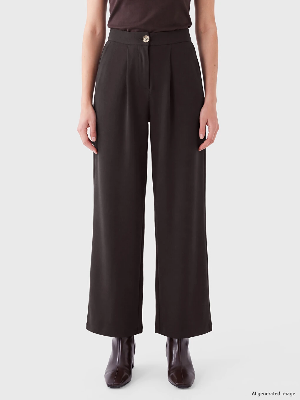 LCW EVERYDAY Ženske Plisirane Pantalone Od Tkanine Loose Fit Kroja