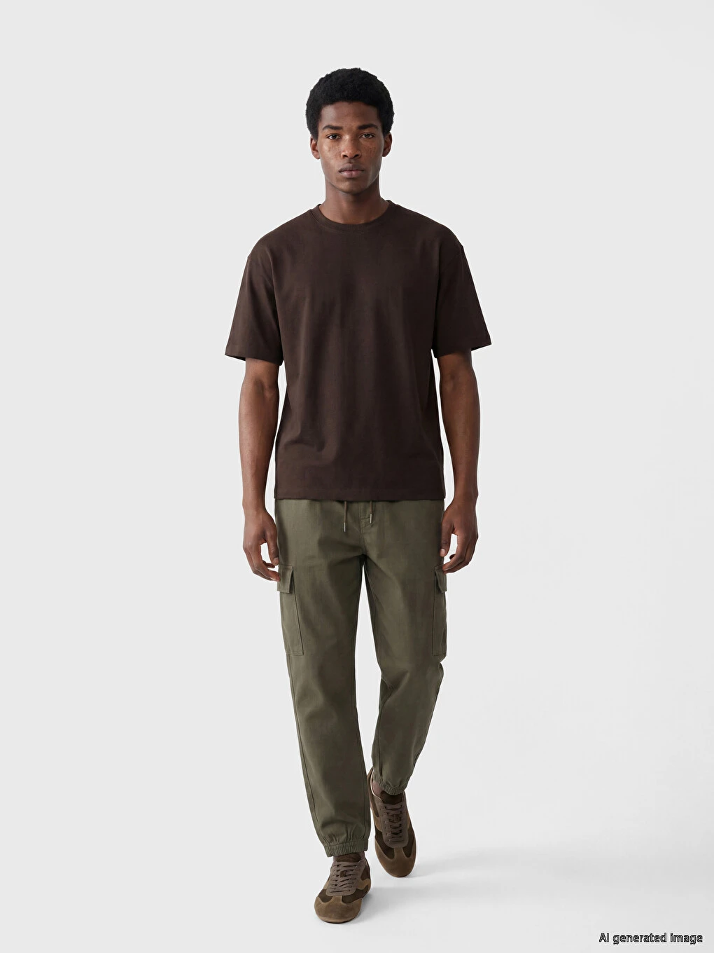 XSIDE Regular Fit Muške Jogger Pantalone Od Gabardina