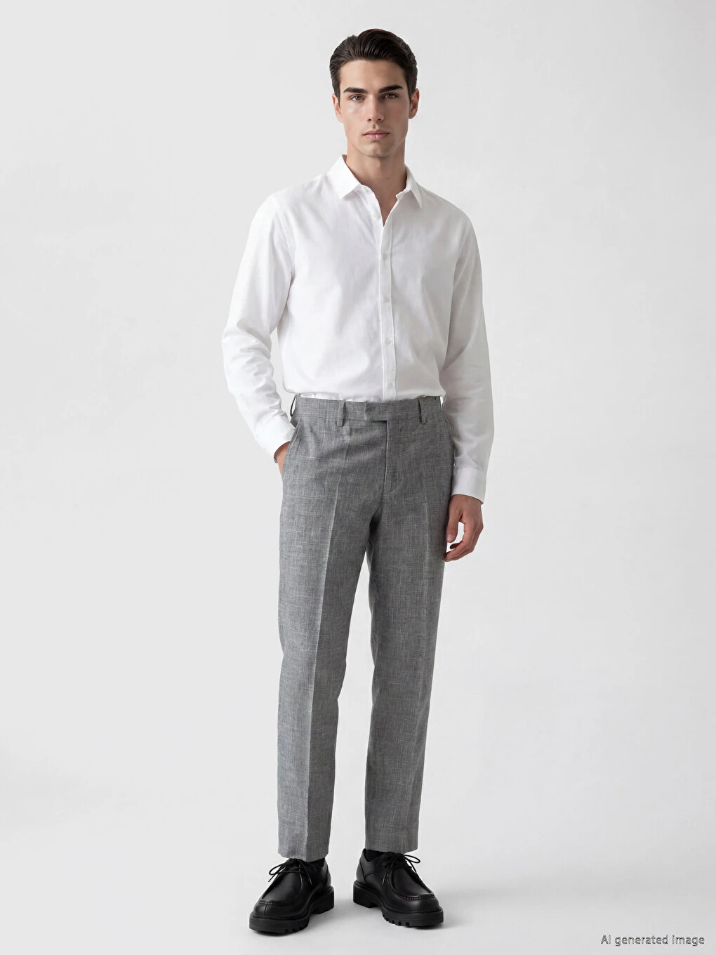 LCW ECO Muške Teksturirane Plisirane Pantalone Standardnog Kroja