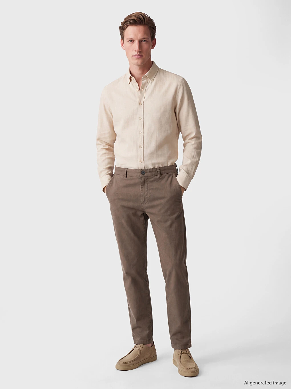 SOUTHBLUE Regular Fit Gabardinske Muške Pantalone
