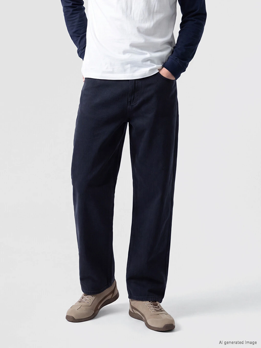XSIDE Relax Fit Gabardinske Muške Pantalone