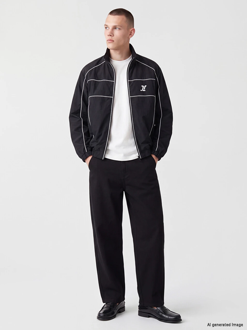 XSIDE Opušteni Kroj Gabardinske Muške Pantalone