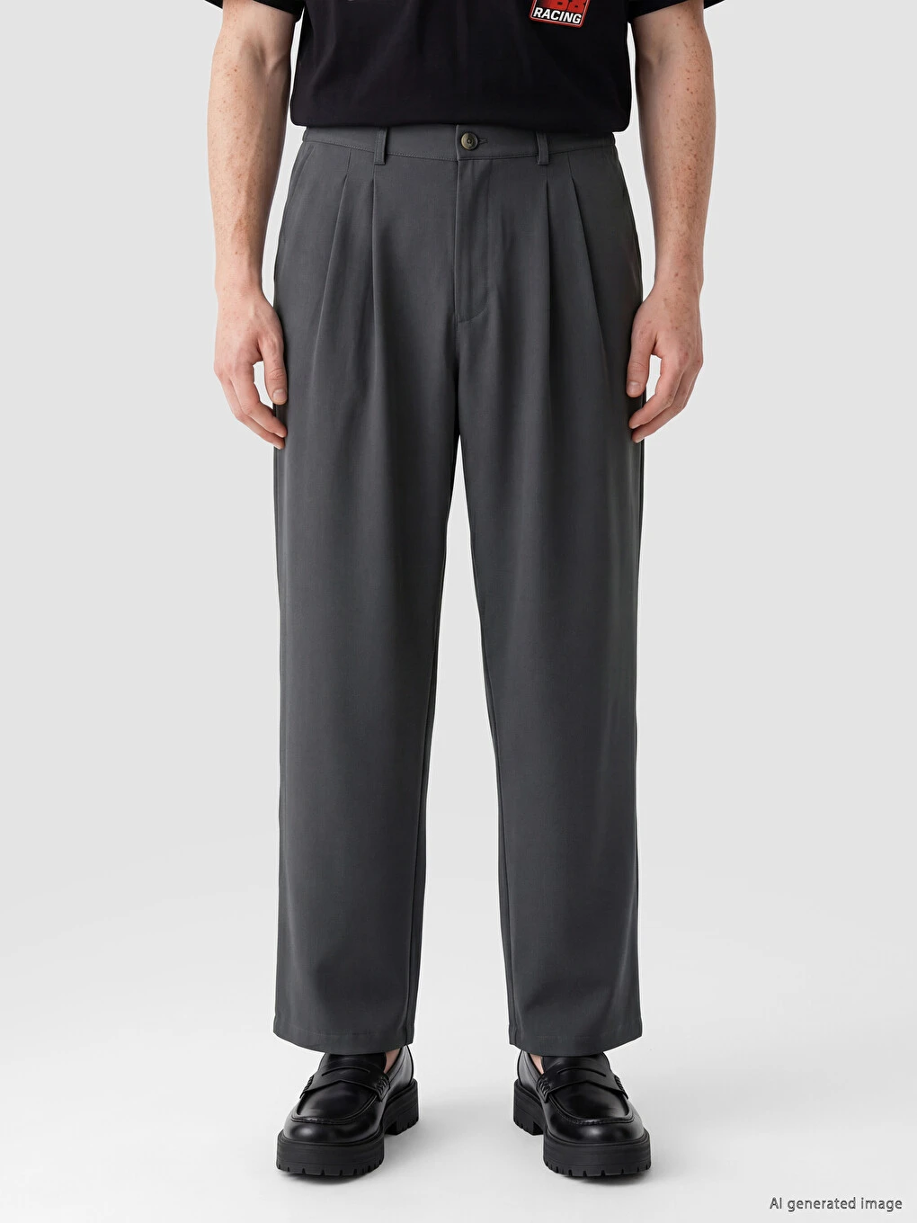XSIDE Relax Fit Muške Plisirane Pantalone