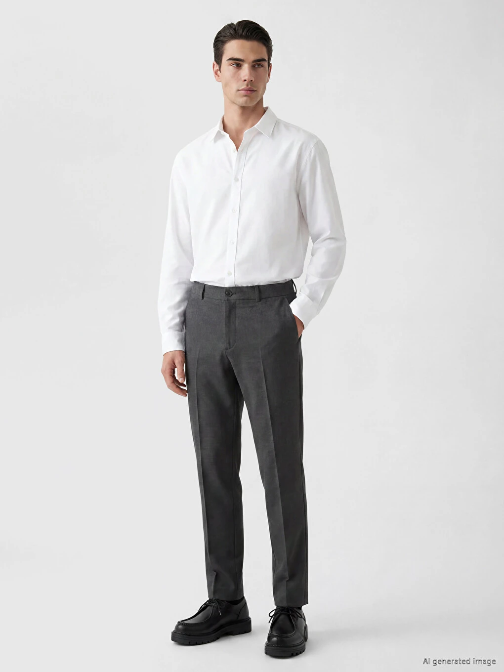 LCW BUSINESS Slim Fit Plisirane Muške Pantalone Od Tkanine