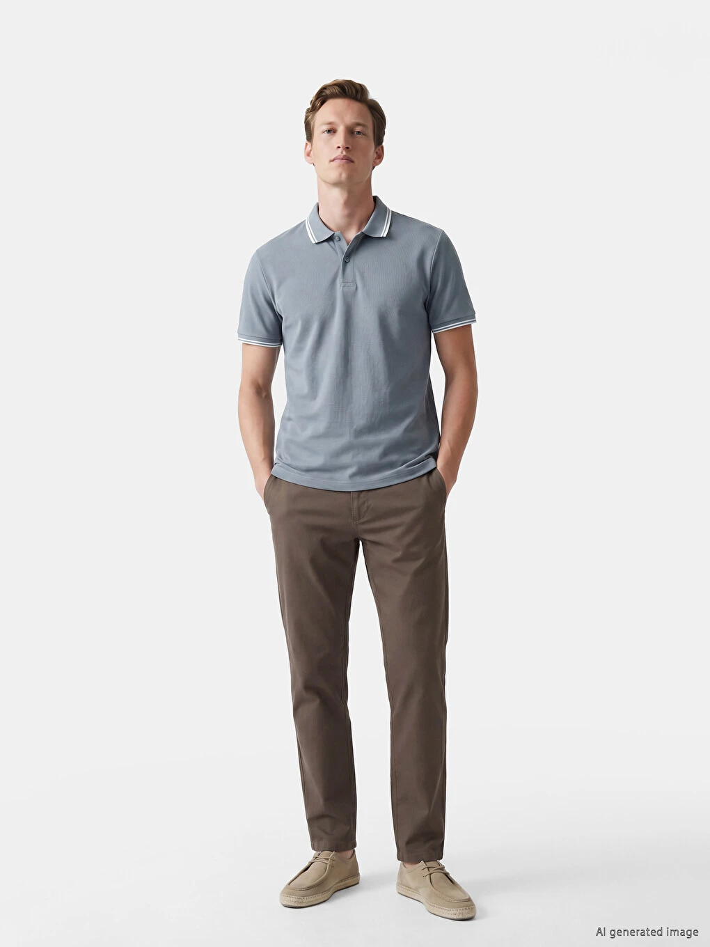 SOUTHBLUE Regular Fit Gabardinske Muške Pantalone