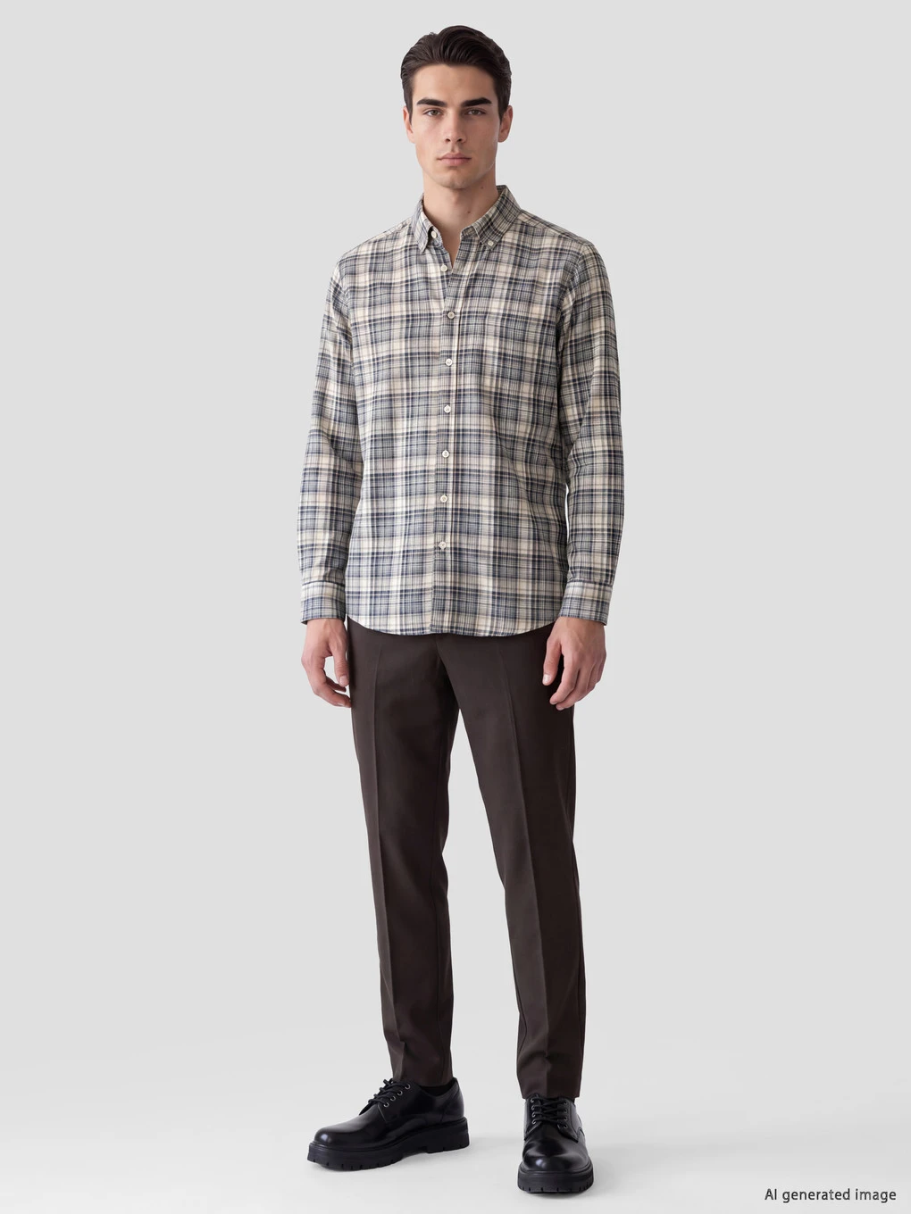 LCWAIKIKI Classic Regular Fit Karirana Muška Košulja