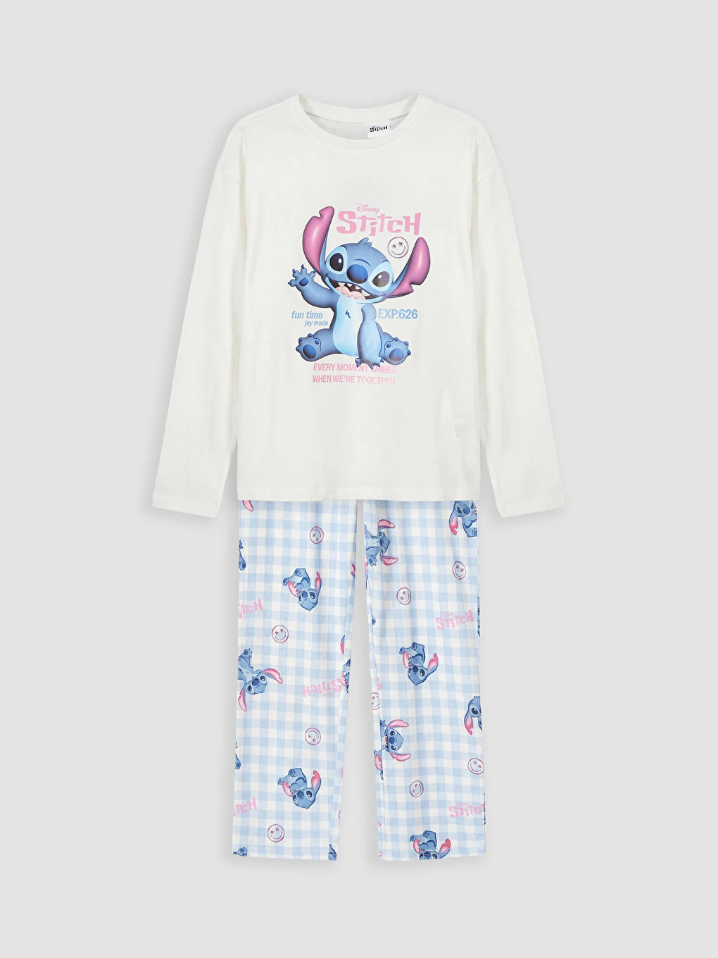 LCW Kids Stitch Štampani Pidžama Komplet Za Devojčice
