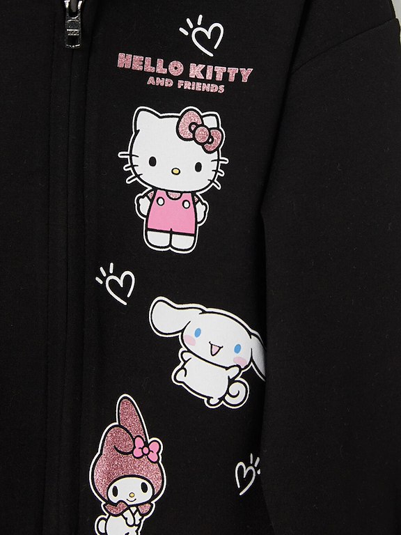 LCW Kids Hello Kitty Štampana Dečja Dukserica Sa Rajsferšlusom